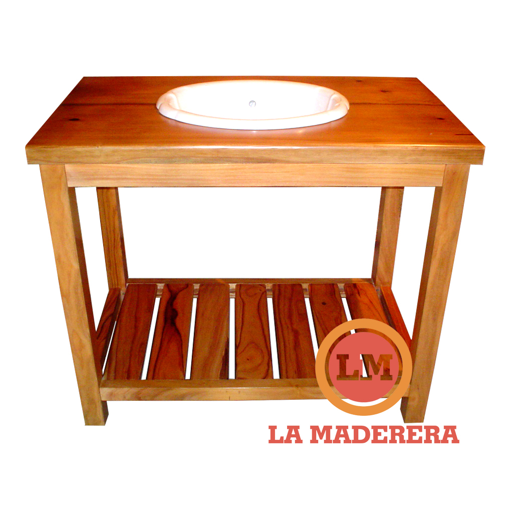 Vanitory En Quebracho Colorado Nuevo Con Deck Y Bacha De Losa - La ...